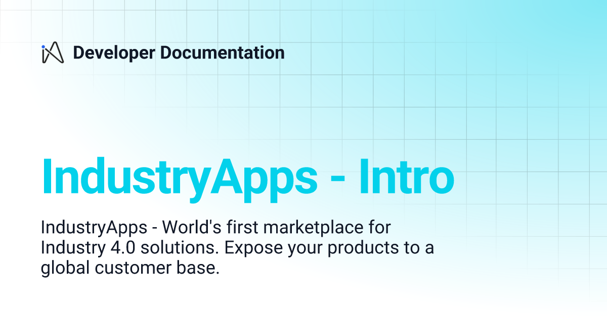 IndustryApps - Intro | Developer Documentation