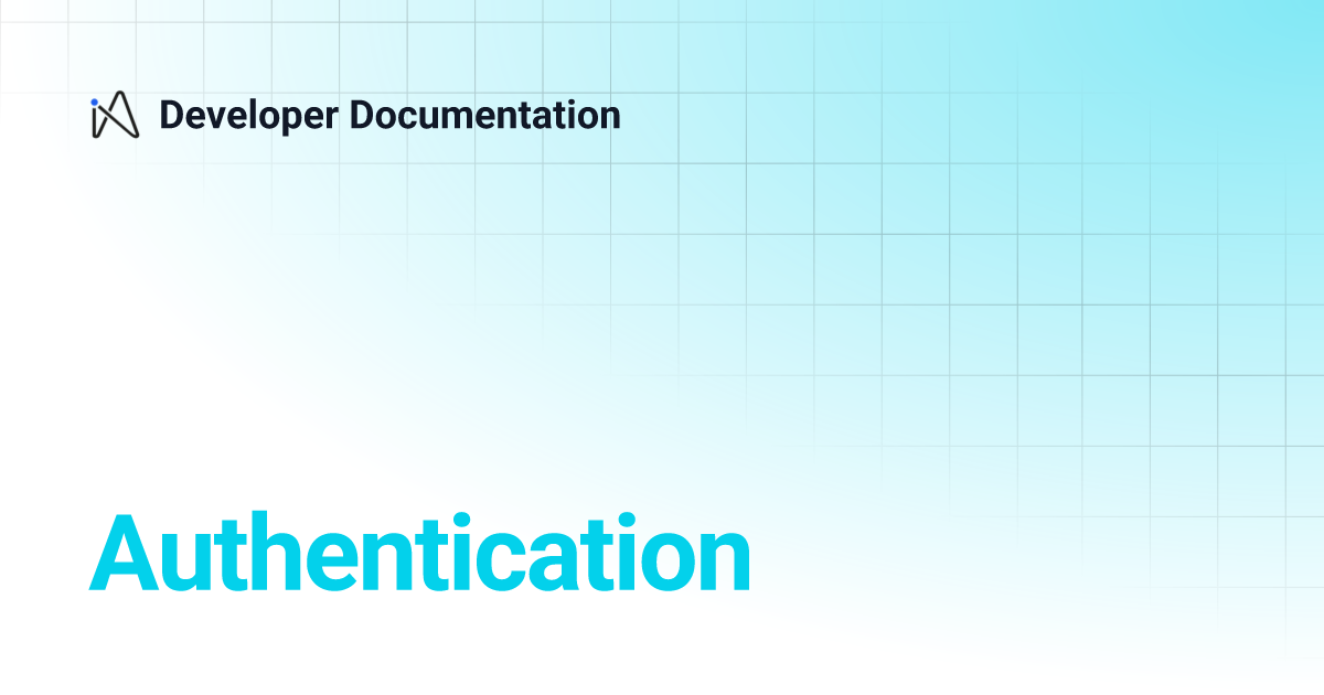 Authentication | Developer Documentation